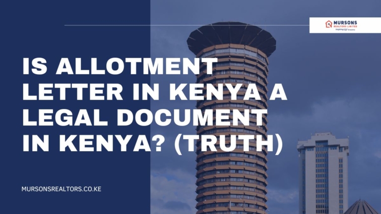 Is Allotment Letter in Kenya a Legal Document in Kenya? (Truth)